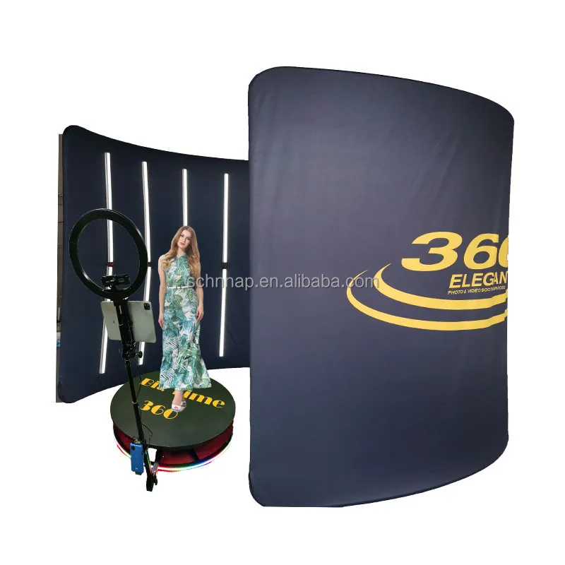 360 Photo Booth Backdrops - Customizable Photoshoot Settings