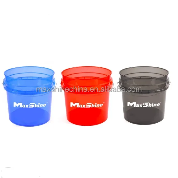 Heavy Duty Ultra Clear Detailing Bucket Transparent Wash Bucket, Color ...