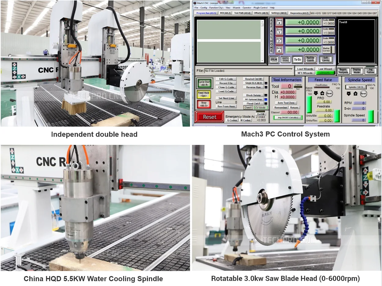 Techpro 3 Axis CNC Router - Precision Woodworking Tool