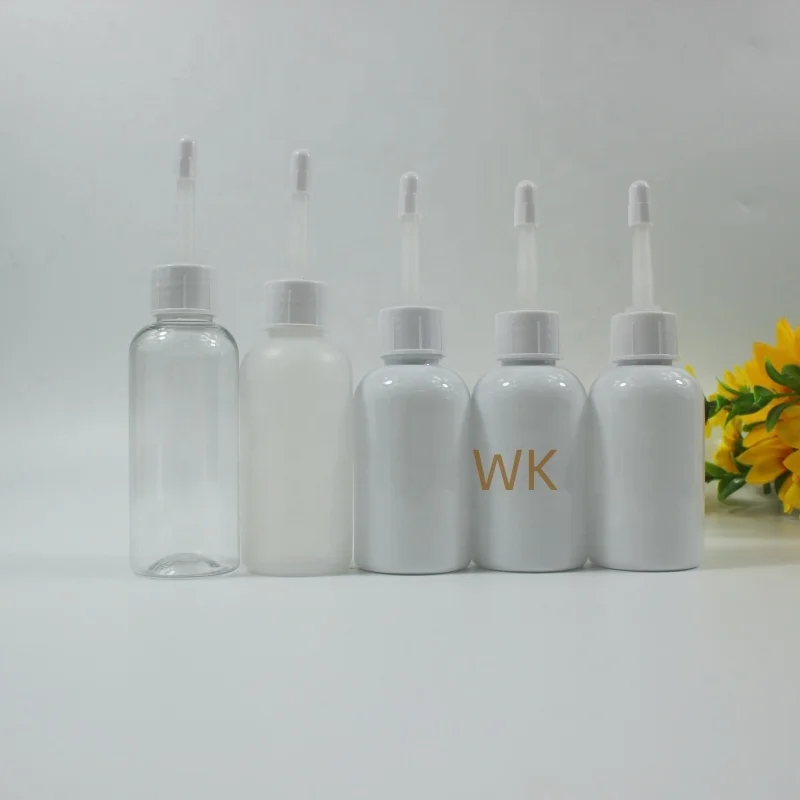 30-100ml Plastic Drop Bottle For Pigment Ink Medicine PET Ear Dropper ...