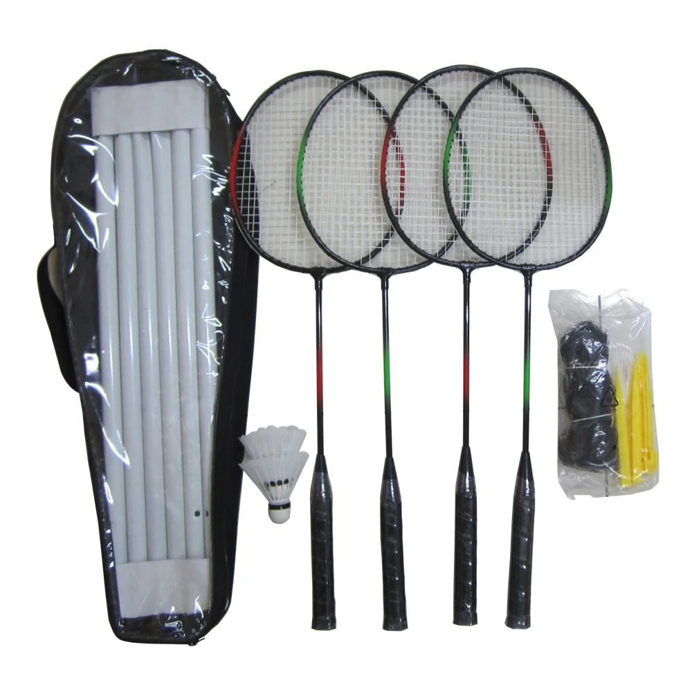 Customized Badminton Rackets Set With Bag And Shuttlecock 4 Player ...