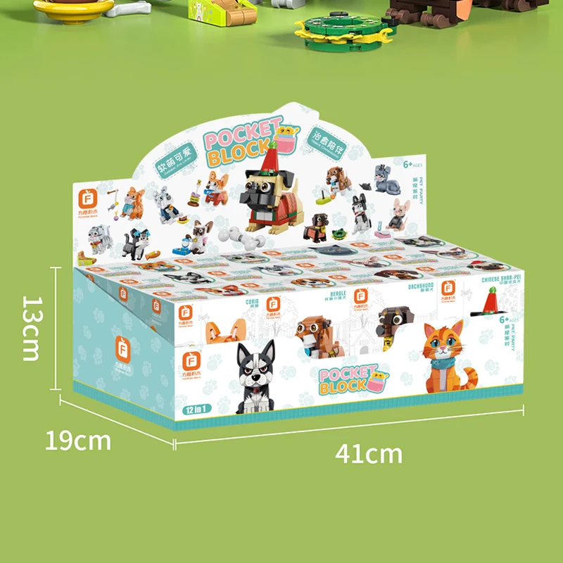 Kids DIY Building Block Toys - Cat and Dog Pet Models