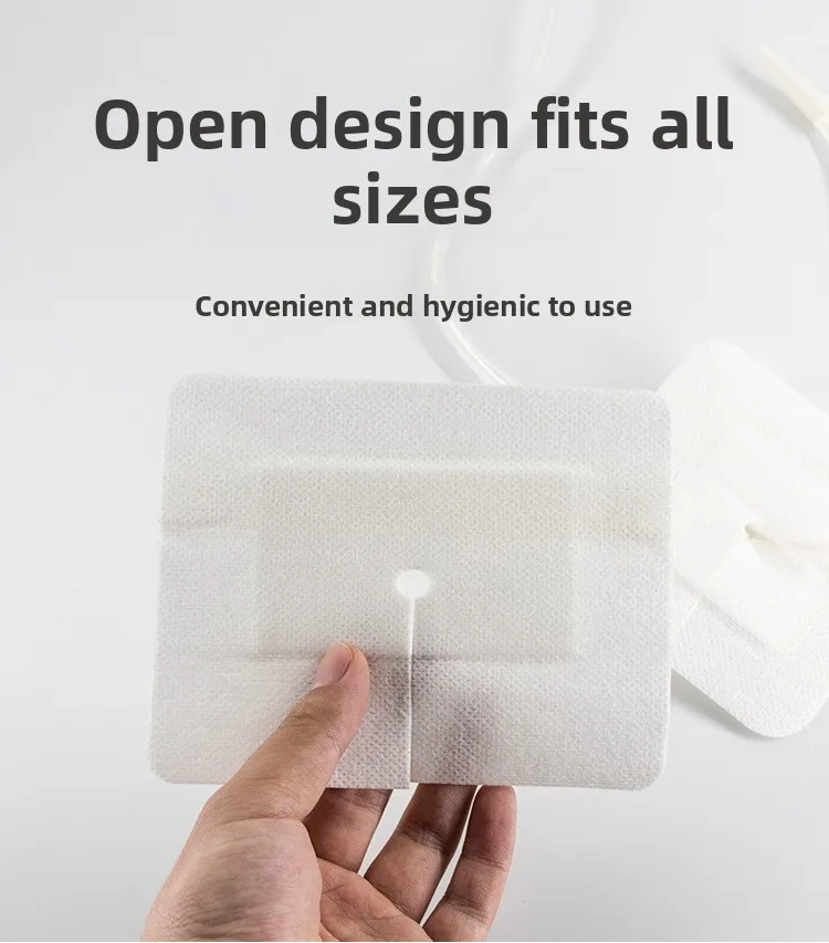 Sterile Self-Adhesive Wound Dressings Drainage Tube Catheter Patch for ...