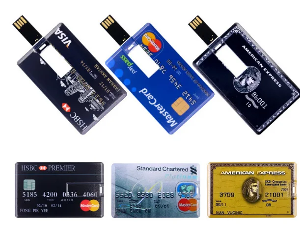 Usb Credit Card 2.0 3.0 Pendrive 1gb 2gb 4gb 8gb 16gb 32gb 64gb 128gb ...