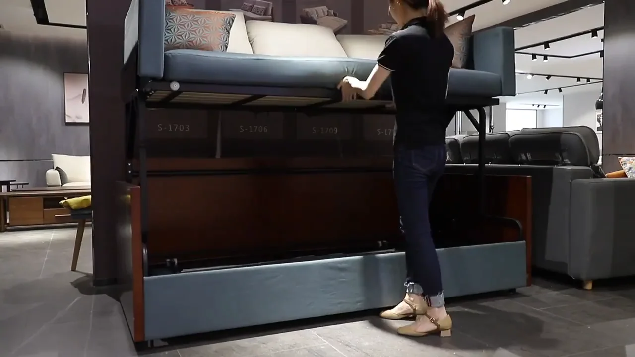 Metal Folding Transsformer Sleeper Double Decker Sofa Cum Bunk Bed For ...