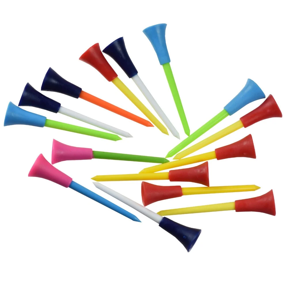 83mm Golf Supplies Soft Rubber Sleeve Tees with Plastic Spike Tees for ...
