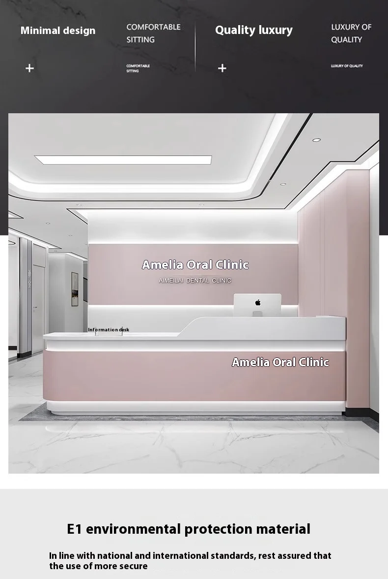 Modern Design Hospital Front Desk Reception Desk for School Pre ...