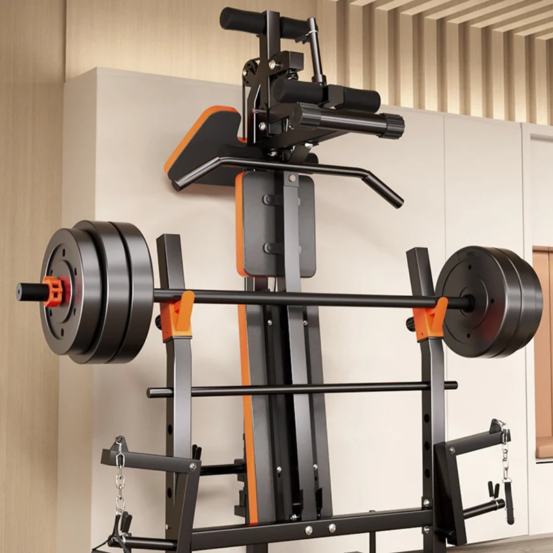 Bench Press Frame High Pull Down Barbell Set Multi-function Rowing ...