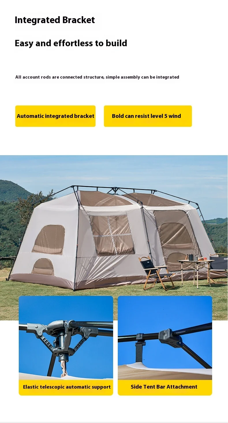 Large 13 Rooftop Outdoor Silver Tent Automatic Oxford Fabric Sunscreen ...
