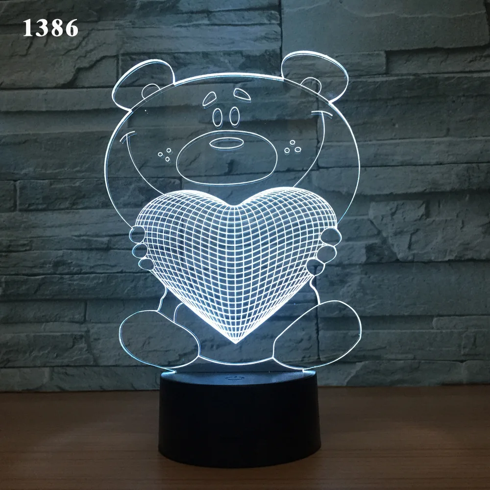 Wholesale Battery Powered Remote Control 3d Desk Lamp Led Light Bases ...