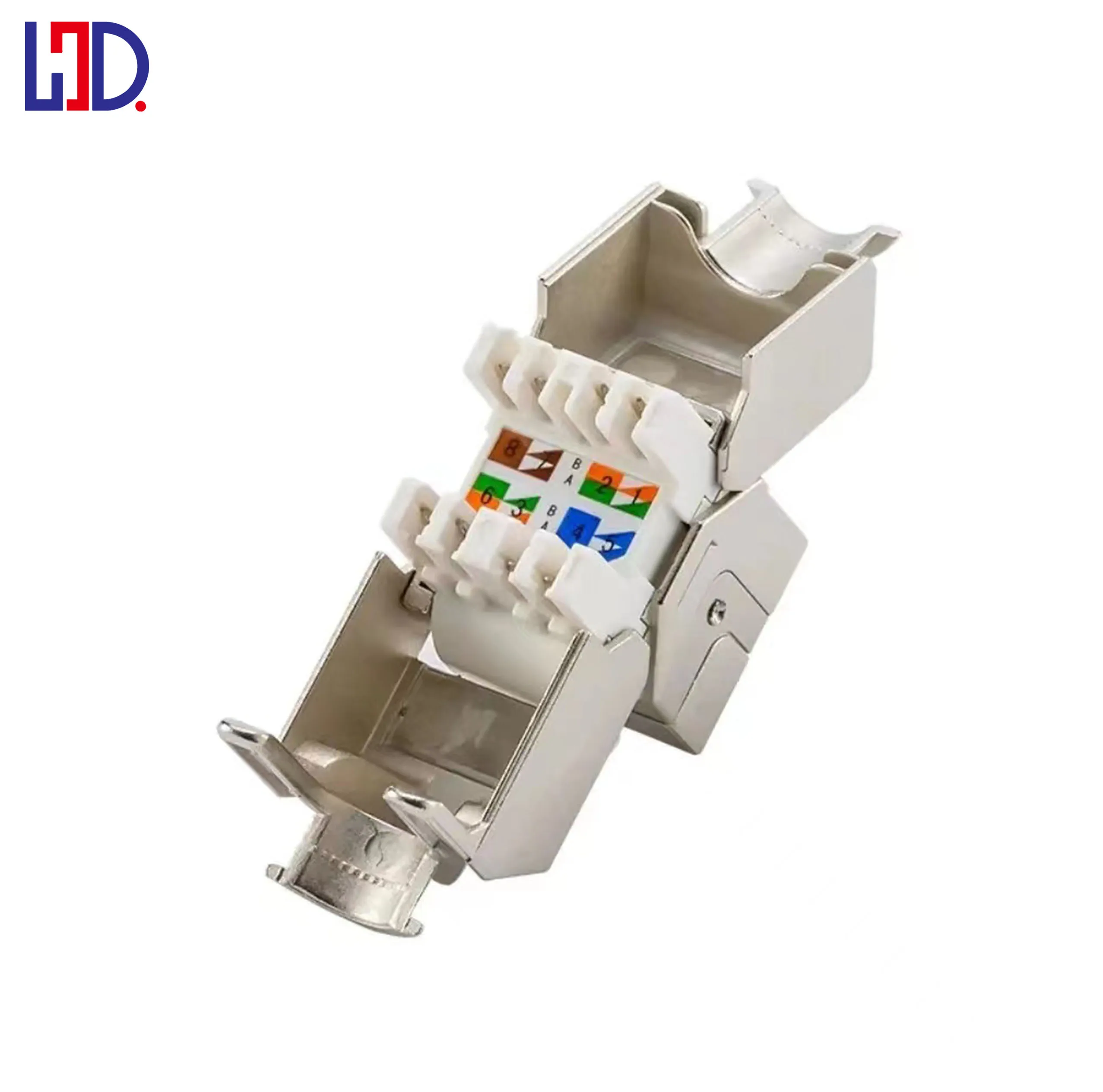 Rj45 6类梯形插孔rj45母连接器电子模块插座电缆5e类ftp镀金屏蔽电线电缆 - Buy Rj45母连接器,Rj45 Cat6梯形插孔 ...