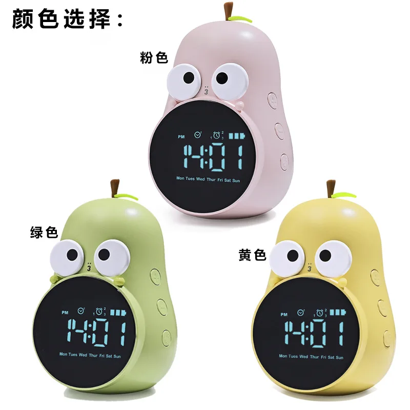 Cute Cartoon Children's Led Clock Square Shape Desktop Creative Digital ...