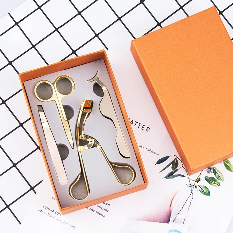 Versatile Eyelash Tool Set Of 4 False Eyelash Tweezer Clipper Lashes ...