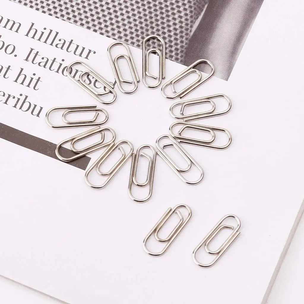 Office Supplies Plating Nickel Paper Clips - 100pcs Metal