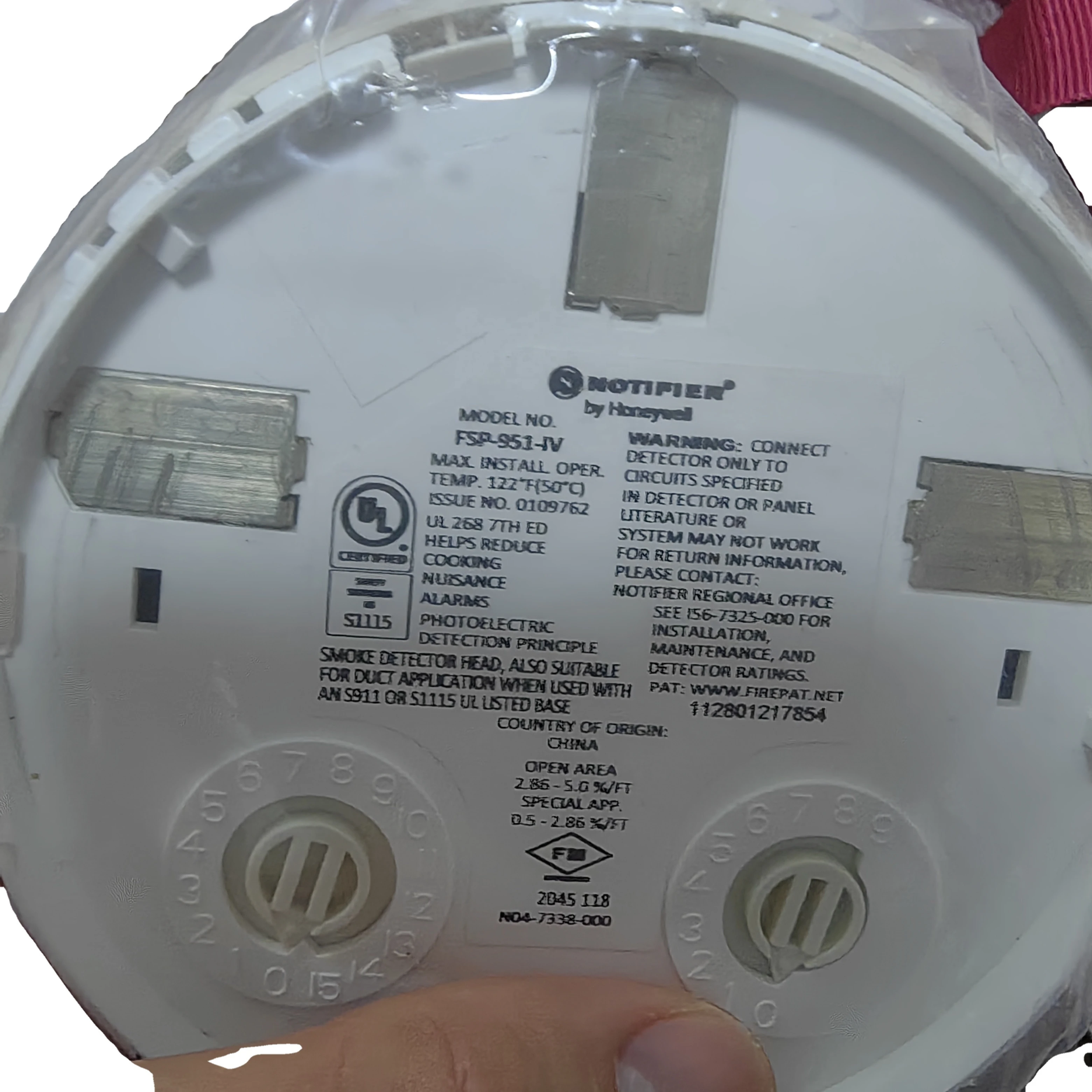 NOTIFIER FSP-951-IV Photoelectric Smoke Detector - Active