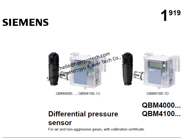 SIEMENS Differential Pressure Sensor QBM4100-1U - 1 Year Warranty