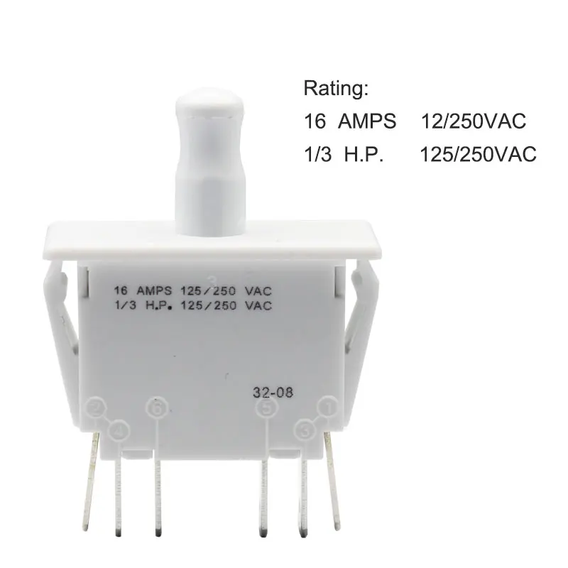 Push-pull 6 Pin Interlock Double Way Door Closing Switch Double Pole ...