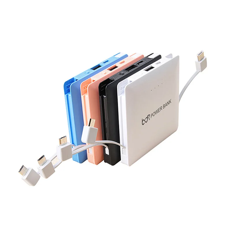 Small Size Square Power Bank Biscuits Power Bank 5000mah With Full ...