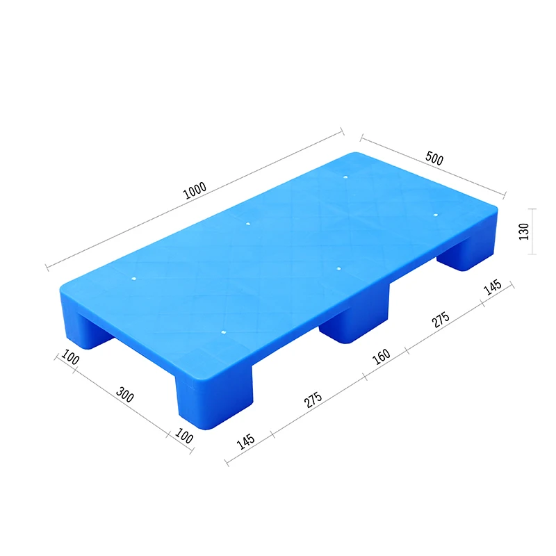 1000x500 Small Size Flat Surface Supermarket Warehouse Plastic Pallet