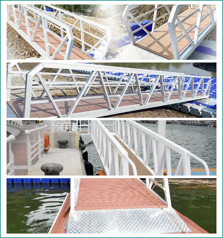 Stable & Durable Houseboat Pontoons with Pasarela Muelle De Carga