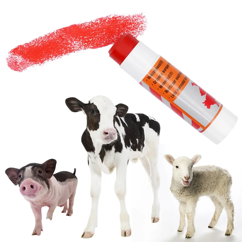 Red Pig Cattle Sheep Pen Supplies Pet Marker Farm Animal Marking Pen ...