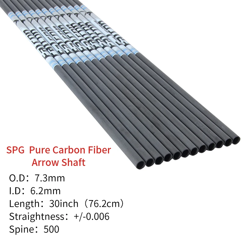SPG Archery Hunting Carbon Arrow Shaft - 300-500 Spine