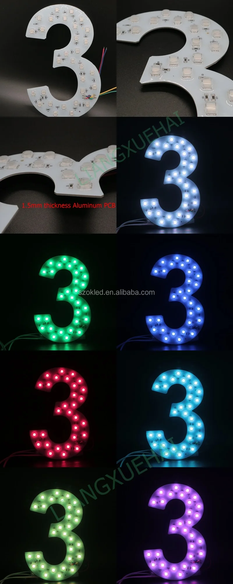 Waterproof Rgb Pcb Capital Letters Smd 5050 Dc 12v Ip65 Epoxy Outdoor ...