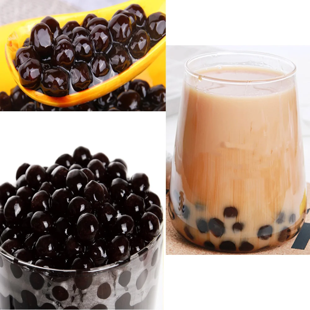 Wholesale 1kg Boba Tapioca Pearl Bubble Tea Pearls Milktea Supplies Black Sugar Boba Pearls for ...