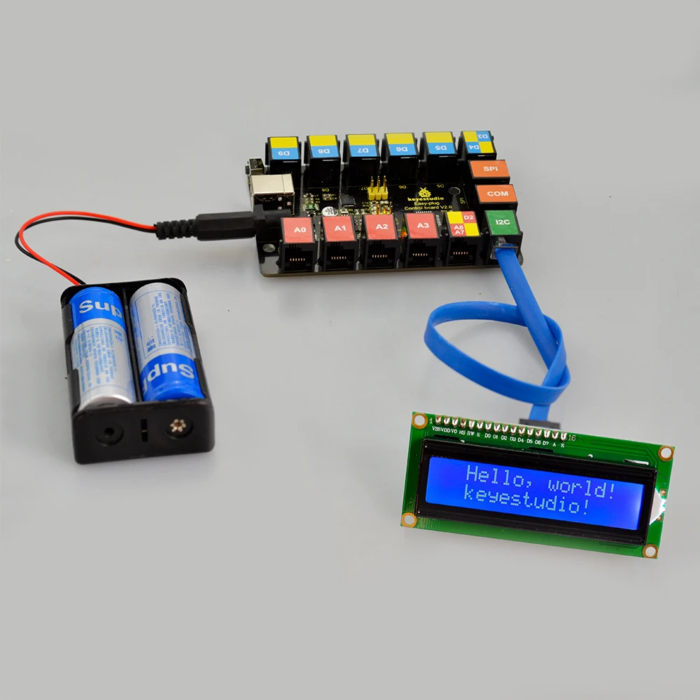 Keyestudio Easy Plug Rj11 I2c 1602 Lcd Display Module 180 Degree Interface For Arduino Stem ...