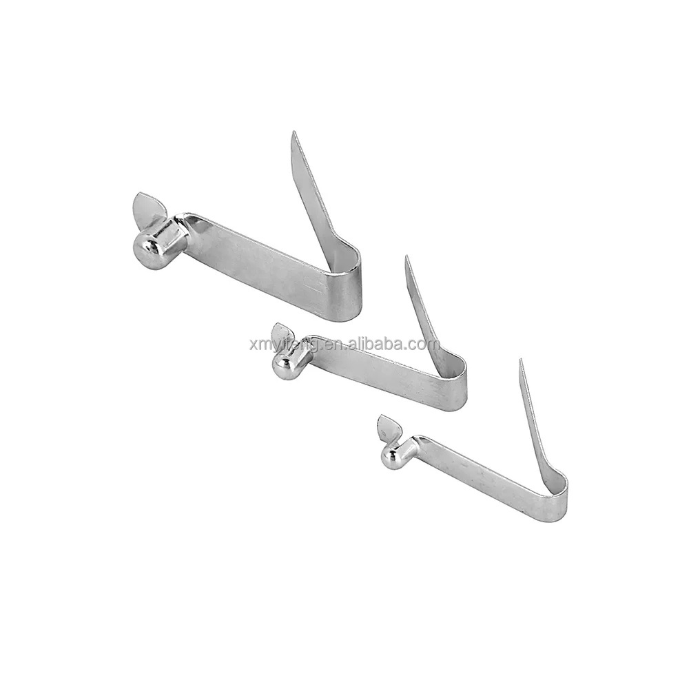 Push Button Contact Spring Loaded Clip Stamping V Shaped Metal Flat ...