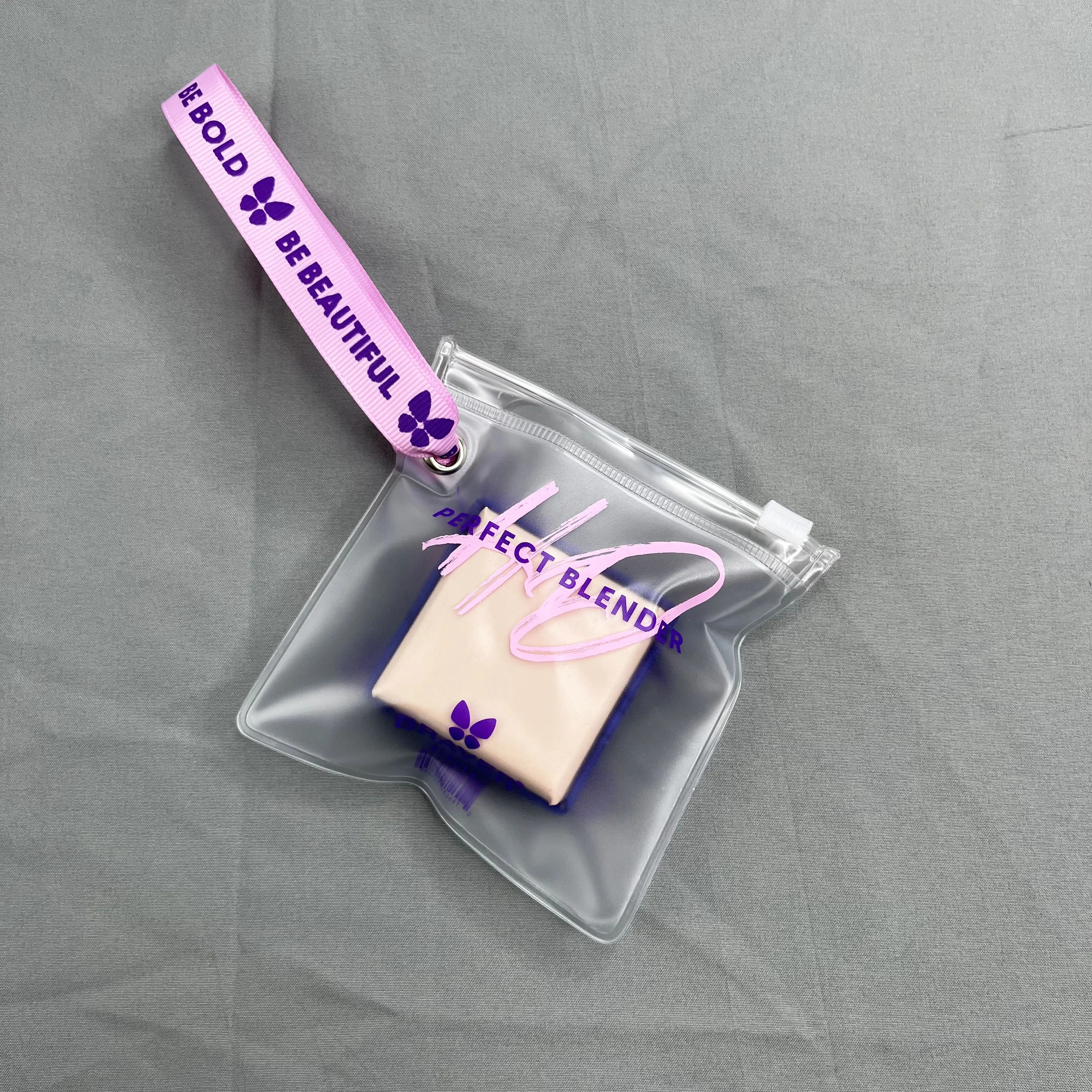 Custom Plastic Bag With Logo Clear Frosted Zipper Jewelry Pocket Bags ...