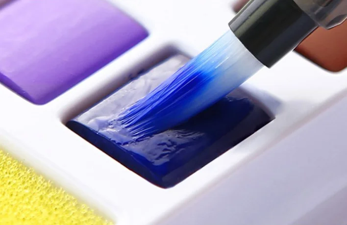 Watercolor paint travel set half pan refills 12 pcs solid pigment ...