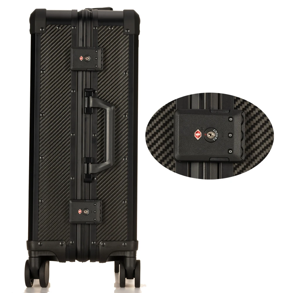 Luxury Real Carbon Fiber Luggage - TSA Lock & Spinner Caster