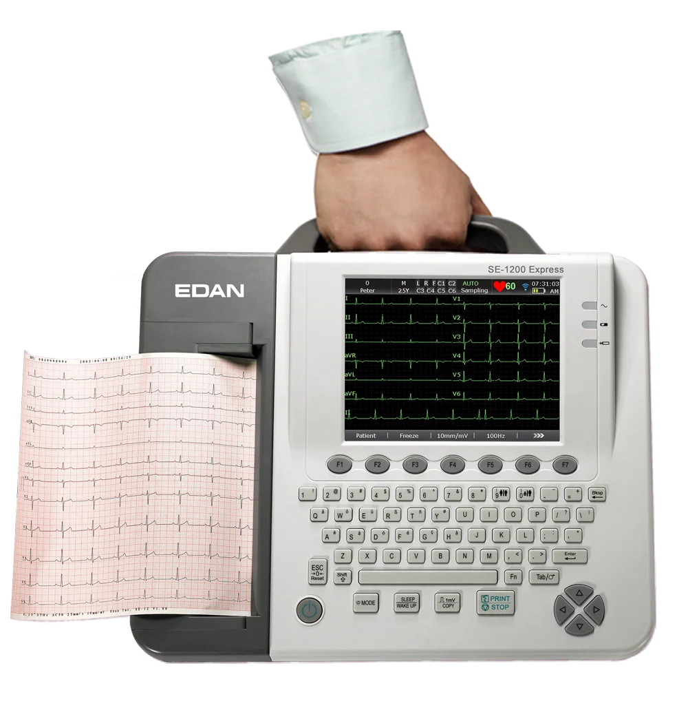 12 Channel Edan Se-1200 Express Ecg / Hospital Use Edan Ecg Machine ...
