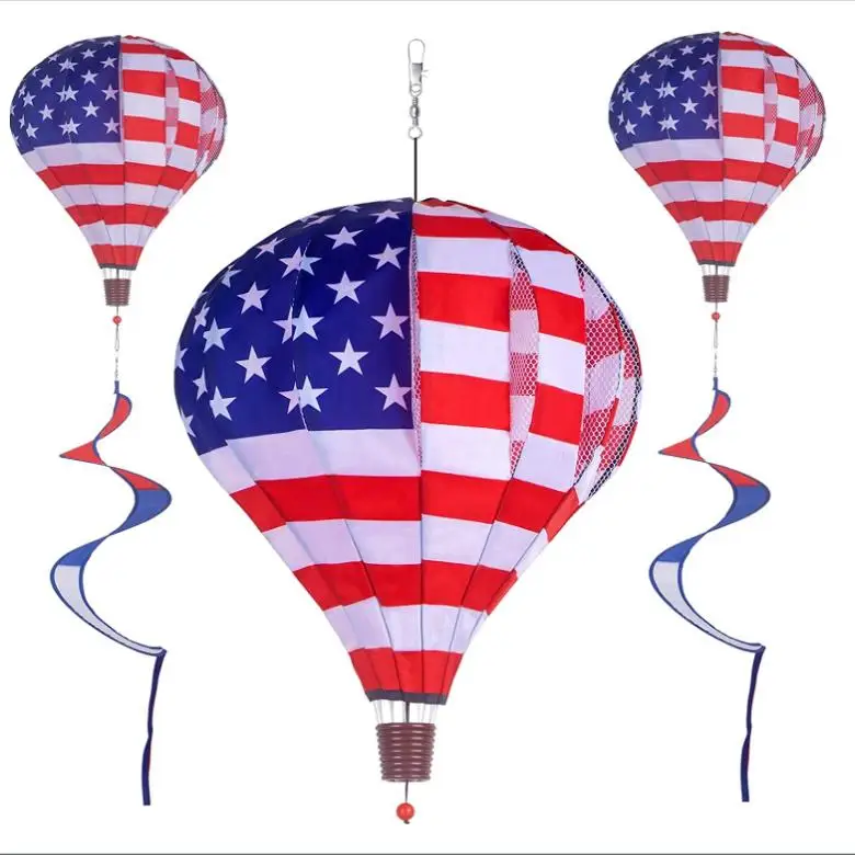Hot Air Balloon Wind Spinner - Colorful Garden Decor