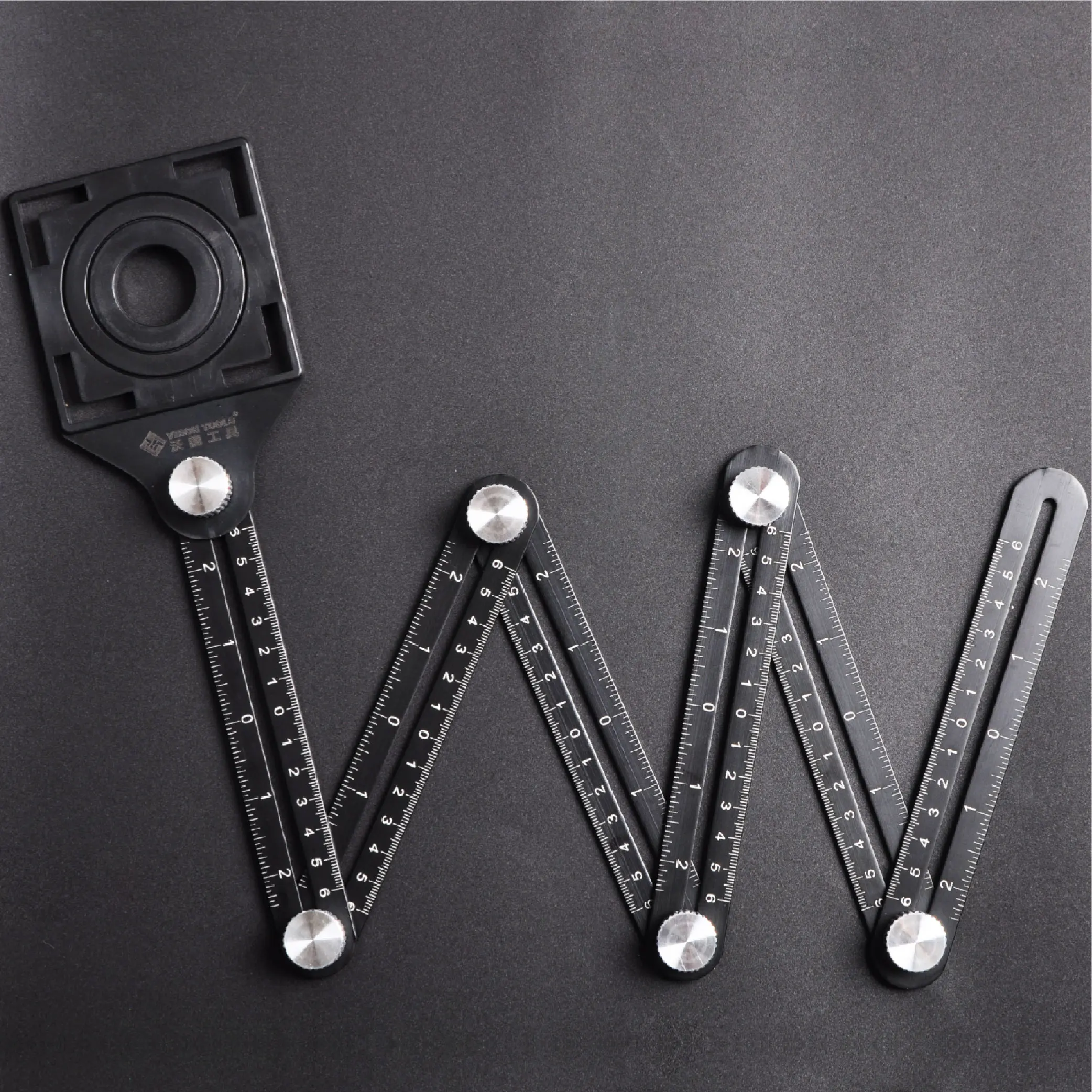 6 Folding Ruler Tile Hole Positioning Multi Template Angle Rulers W ...