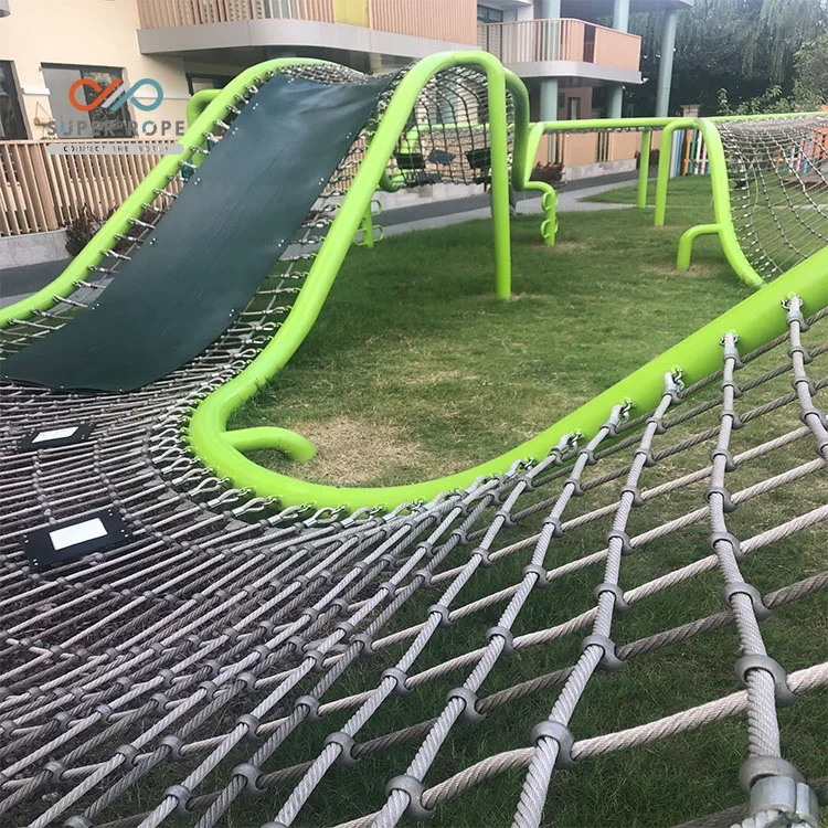 High Quality Outdoor Playground Combination Climbing Net Rope Cross ...