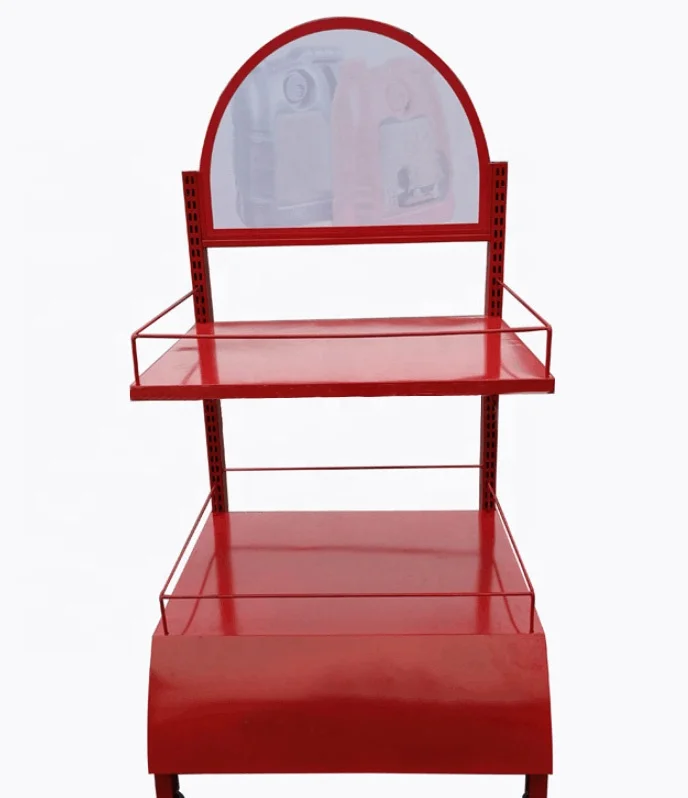 Metal Movable Engine Oil Display Rack Motor Oil Fuel Gas Station Heavy ...