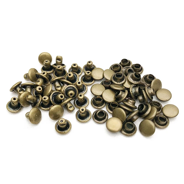Double Cap Brass Metal Chicago Screw Jeans Copper Rivet for Hat Shoes ...