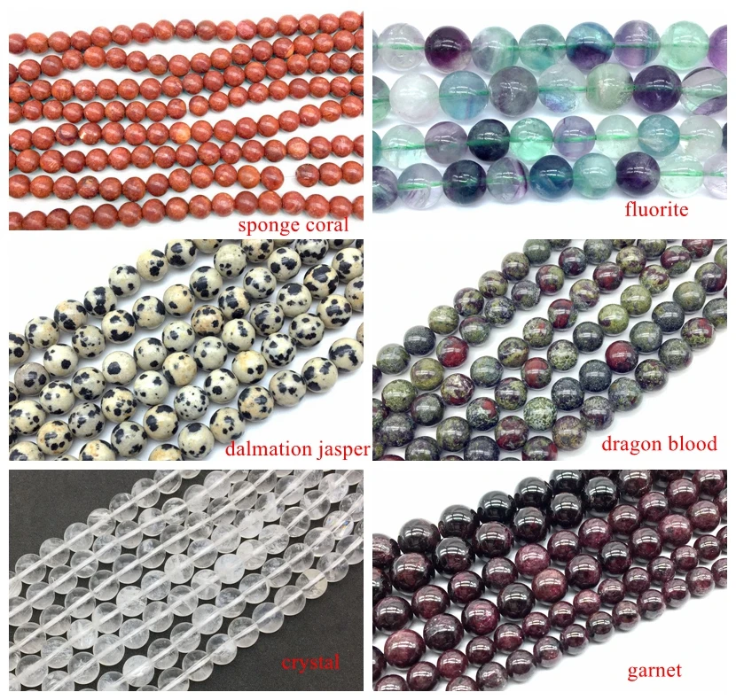 Natural Round Stone Beads Strand For Jewelry Making In Bulk - 4mm 6mm ...