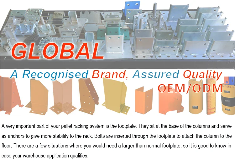 Heavy Duty Base Plates With Bolt For Pallet Rack Upright Frame Oem ...