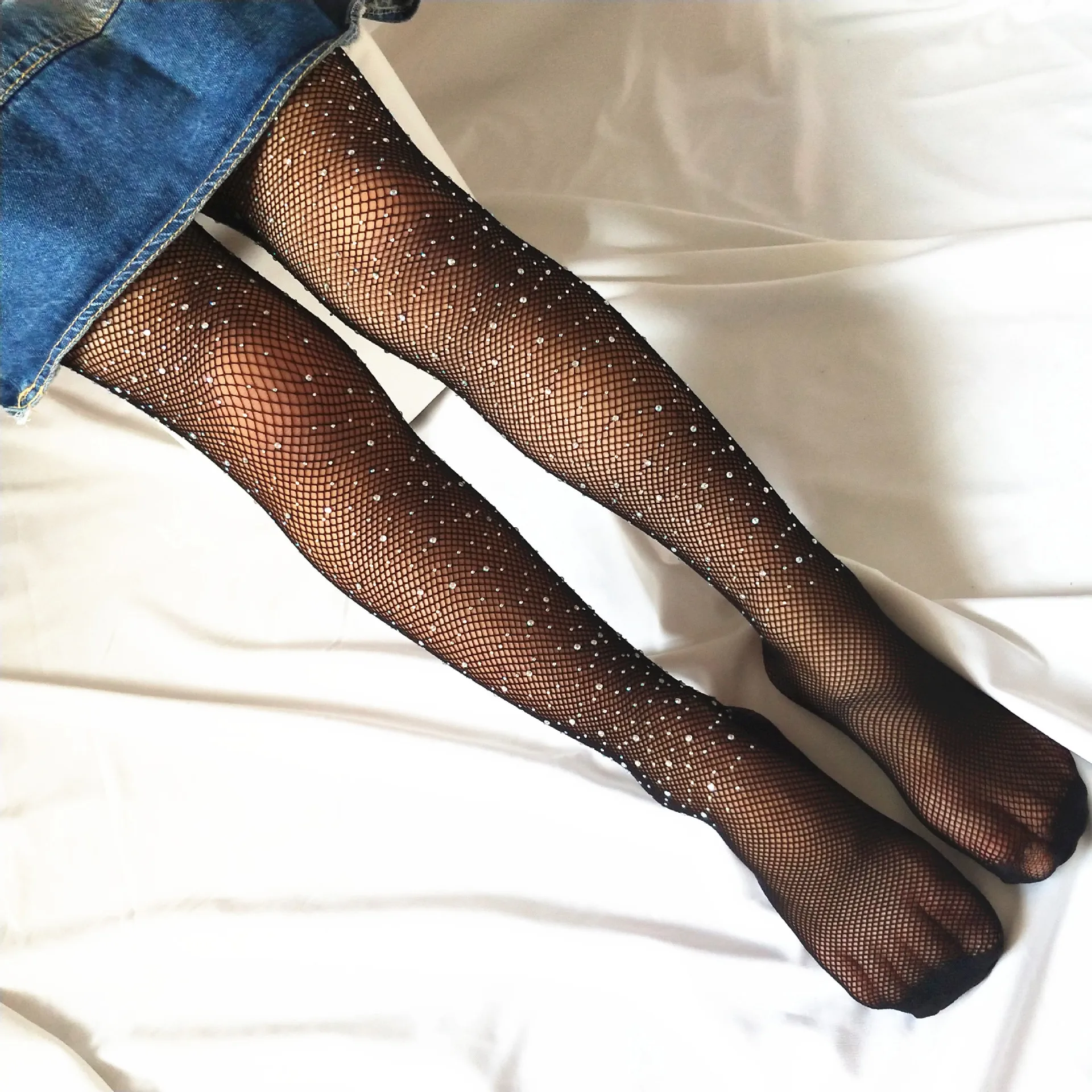2020 New Fashion Kid Girl Fishnet Pantyhose With Diamonds Hollowed ...