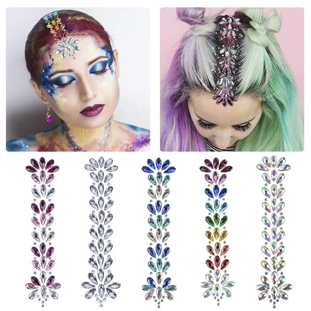 Eyes Body Hair Accessories Face Glitter Jewels Crystal Rhinestones Hair ...