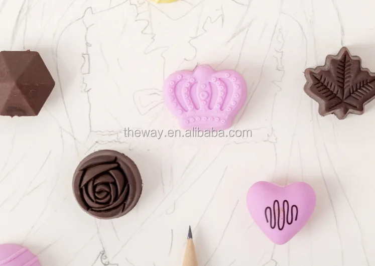 Chocolate Eraser Set - Promotional Food Eraser Shape