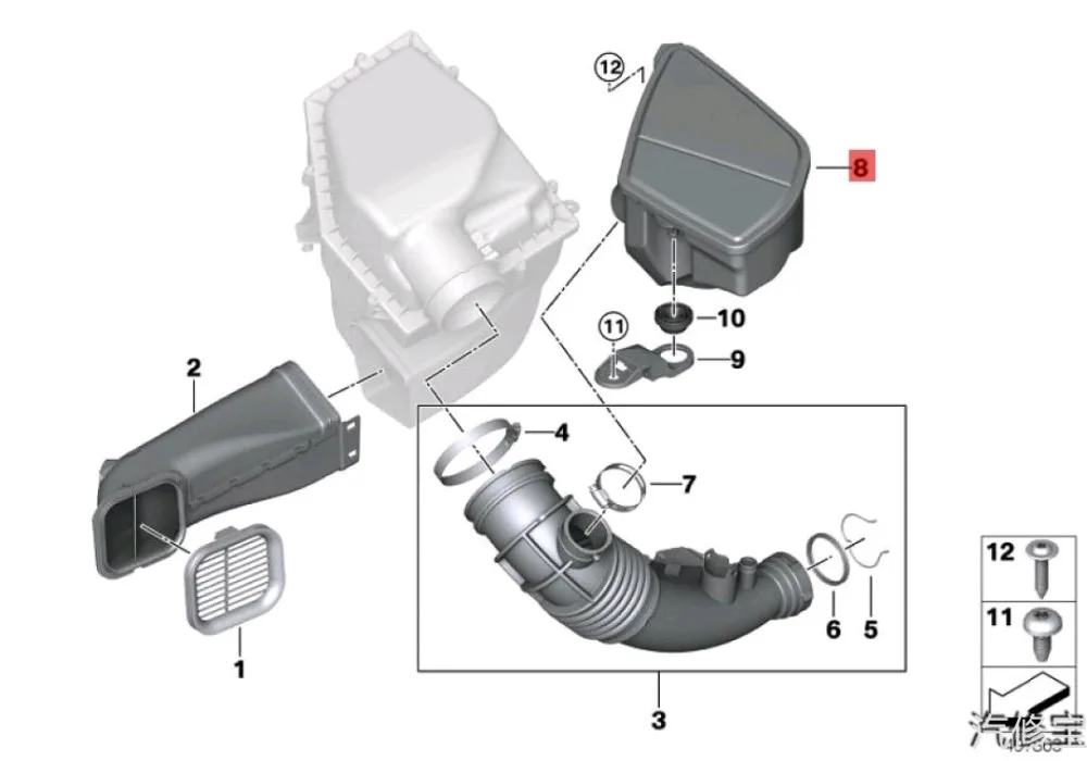 Air Intake Exhaust Resonator 13718612084 Fit For Bmw G11 G12 G30 G38 ...