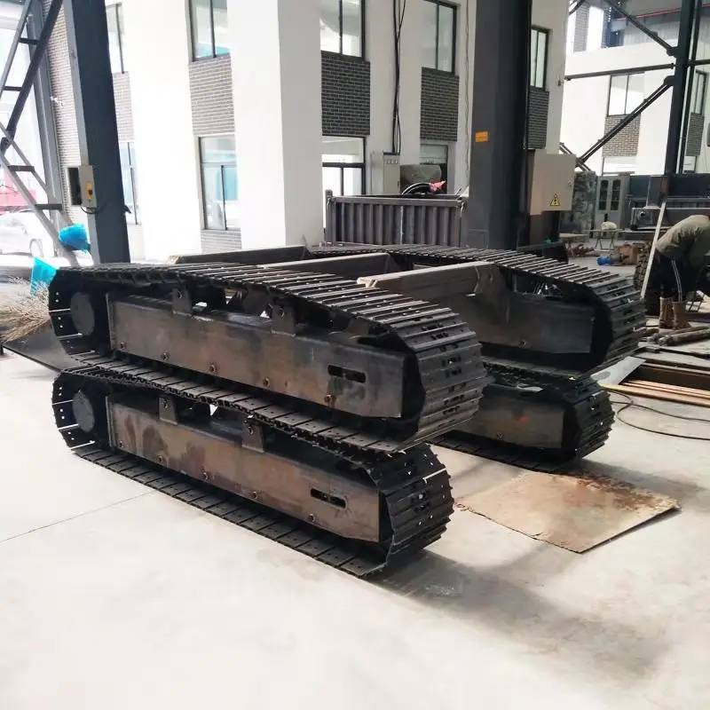 Construction Rubber Track System Chassis Undercarriage for Harvester ...