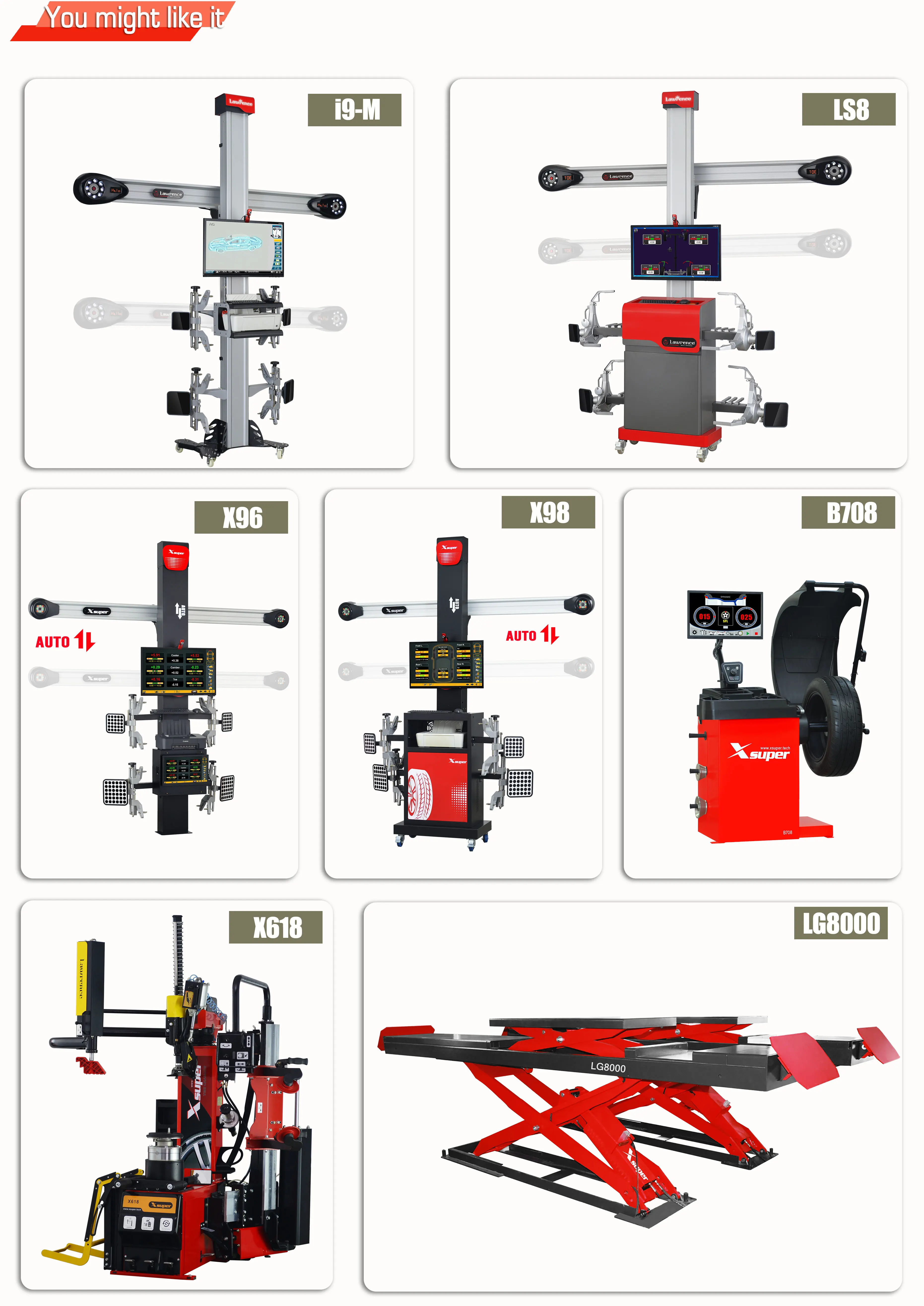 3D Wheel Alignment with Turntables Clamps for K9800 Model