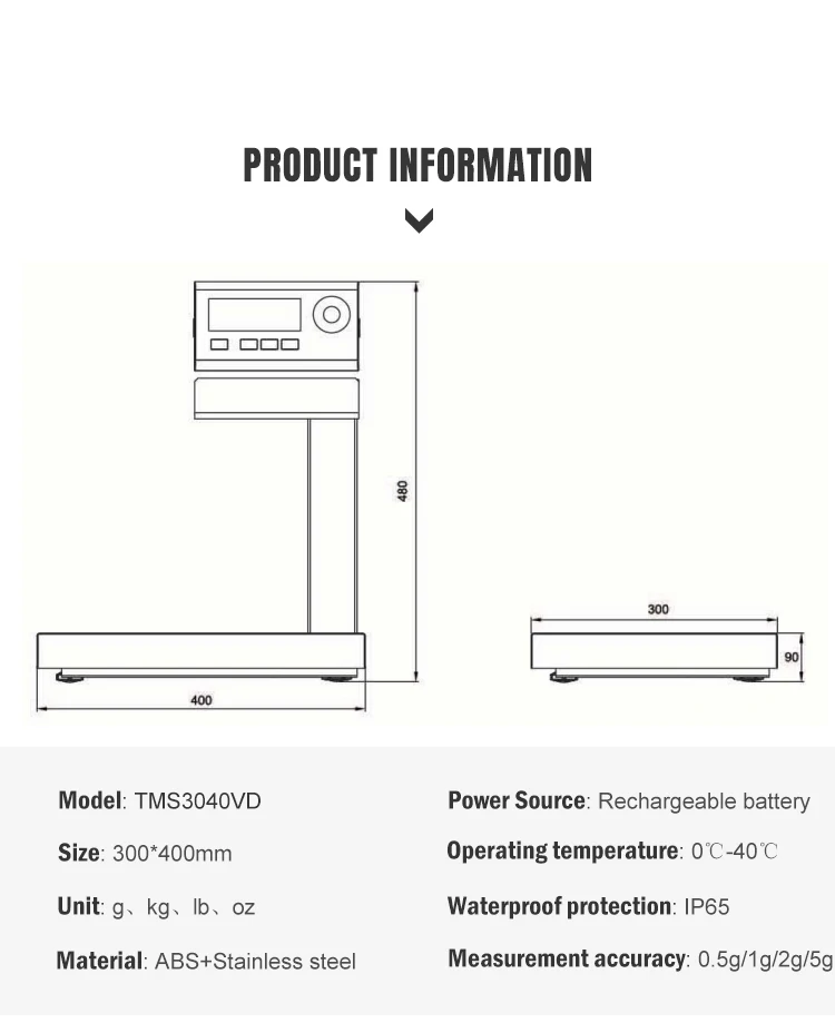 Digital 200kg Tcs Electronic Platform 300kg Weighing Scale