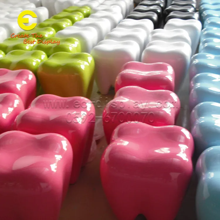 Fiberglass Tooth Shape Stool Tooth Stool Crafts For Indoor Decoration ...