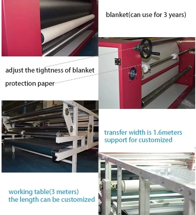 1.7mts Roll To Roll Sublimation Heat Press Machine Heat Transfer Roller ...